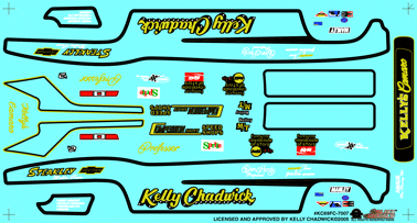 Slixx Decals KELLY CHADWICK'S '69 CAMARO FUNNY CAR
